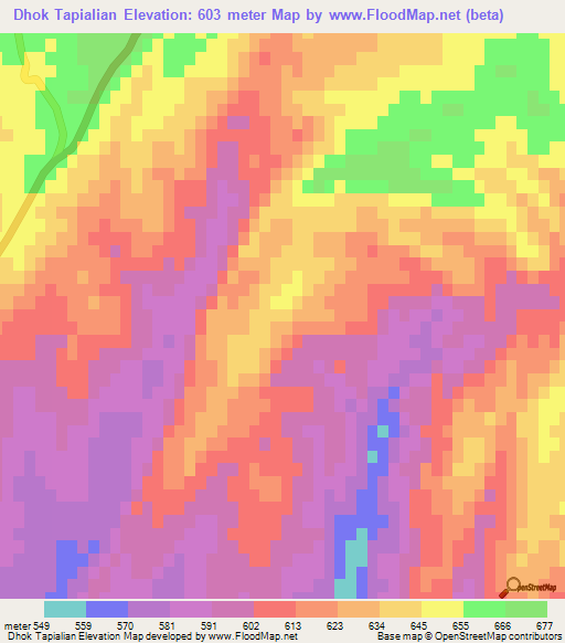 Elevation of Dhok Tapialian,Pakistan Elevation Map, Topography, Contour