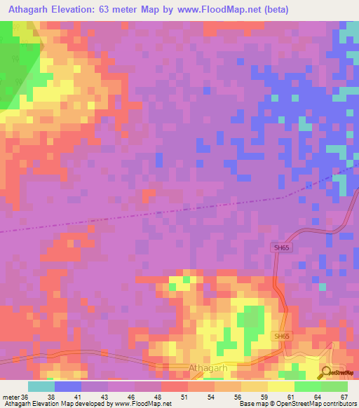 Elevation of Athagarh,India Elevation Map, Topography, Contour