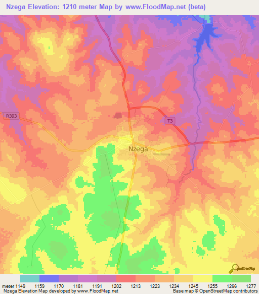 Elevation of Nzega,Tanzania Elevation Map, Topography, Contour