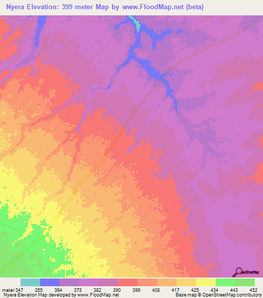 Elevation of Nyera,Tanzania Elevation Map, Topography, Contour