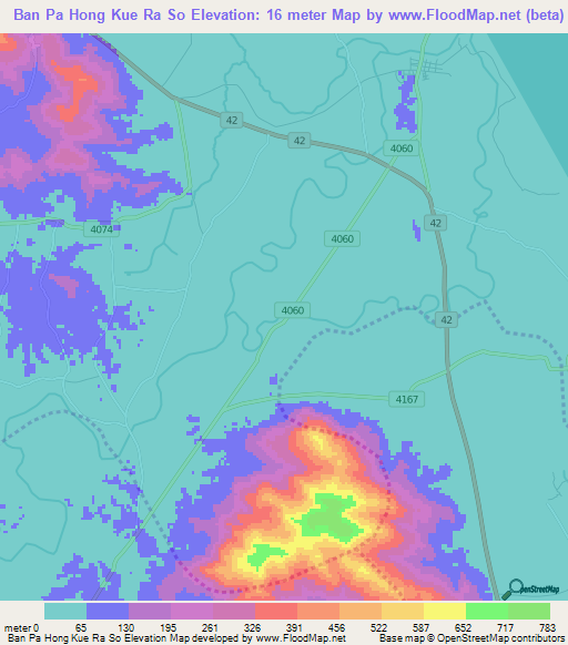 Elevation of Ban Pa Hong Kue Ra So,Thailand Elevation Map, Topography ...