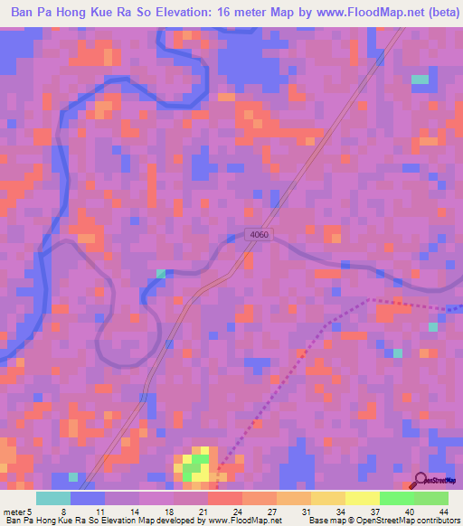 Elevation of Ban Pa Hong Kue Ra So,Thailand Elevation Map, Topography ...