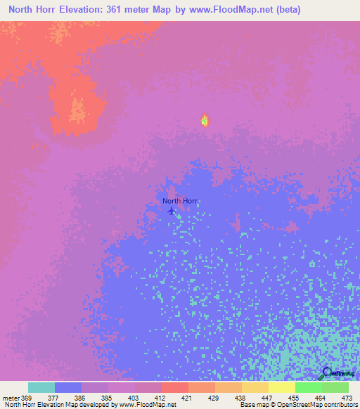 Elevation of North Horr,Kenya Elevation Map, Topography, Contour