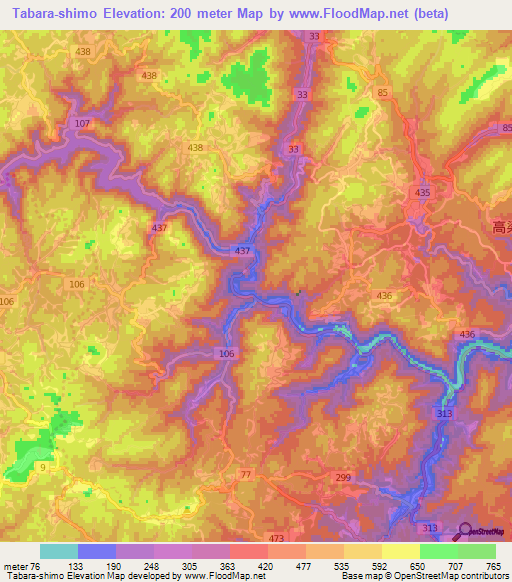 Elevation of Tabara-shimo,Japan Elevation Map, Topography, Contour