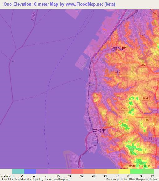 Elevation of Ono,Japan Elevation Map, Topography, Contour