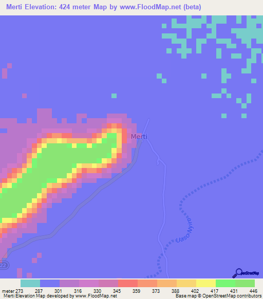 Elevation of Merti,Kenya Elevation Map, Topography, Contour