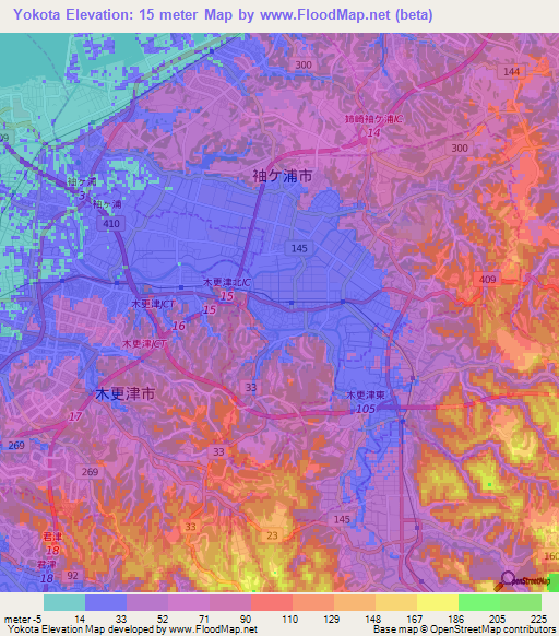 Elevation of Yokota,Japan Elevation Map, Topography, Contour