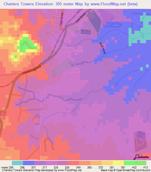 Elevation of Charters Towers,Australia Elevation Map, Topography, Contour