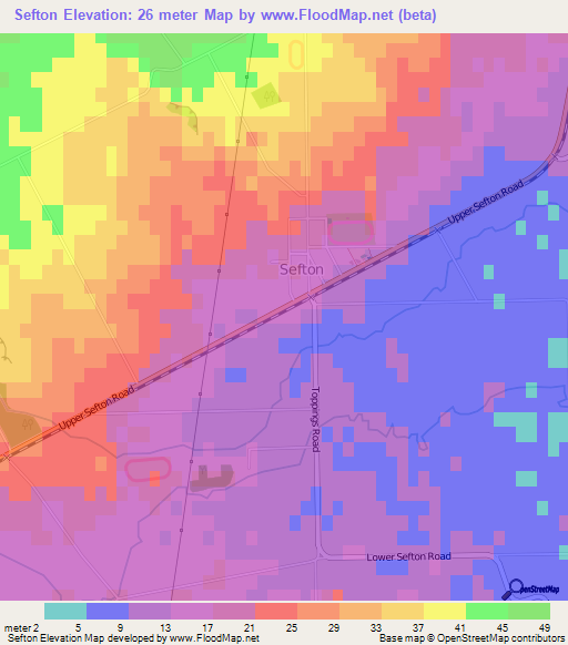 Elevation of Sefton,New Zealand Elevation Map, Topography, Contour