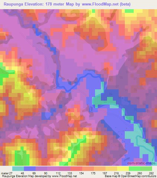 Elevation of Raupunga,New Zealand Elevation Map, Topography, Contour