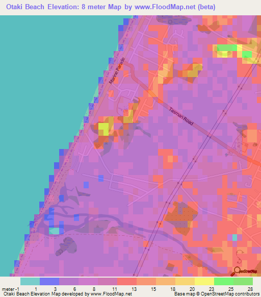 Elevation of Otaki Beach,New Zealand Elevation Map, Topography, Contour