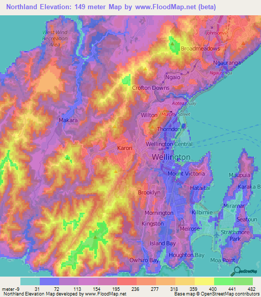 Elevation of Northland,New Zealand Elevation Map, Topography, Contour