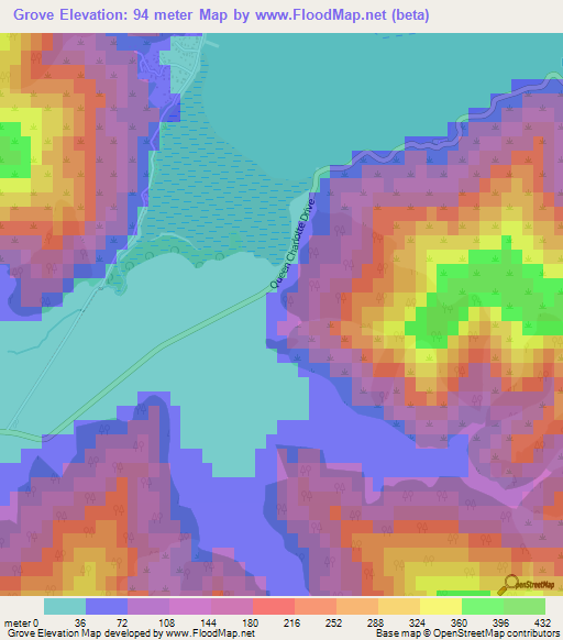 Elevation of Grove,New Zealand Elevation Map, Topography, Contour