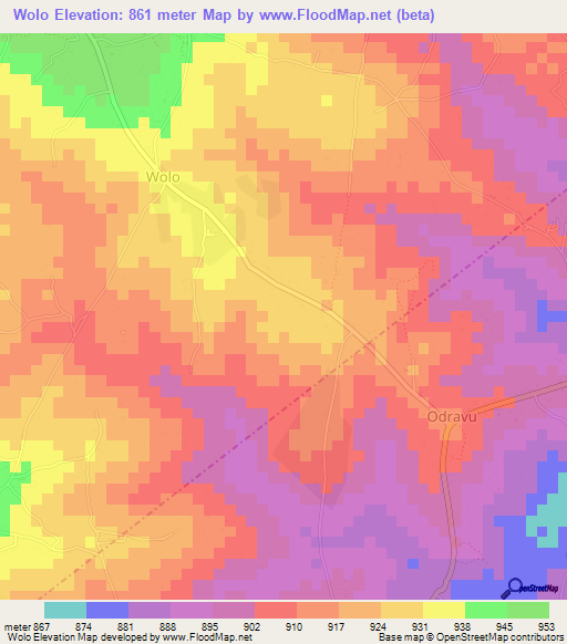 Elevation of Wolo,Uganda Elevation Map, Topography, Contour