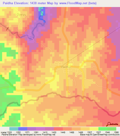 Elevation of Paidha,Uganda Elevation Map, Topography, Contour