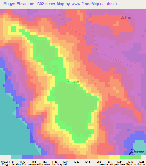 Elevation of Magyo,Uganda Elevation Map, Topography, Contour