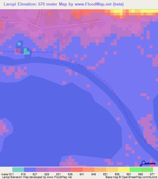 Elevation of Laropi,Uganda Elevation Map, Topography, Contour