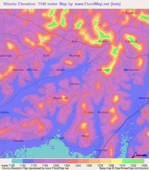 Elevation of Kituntu,Uganda Elevation Map, Topography, Contour