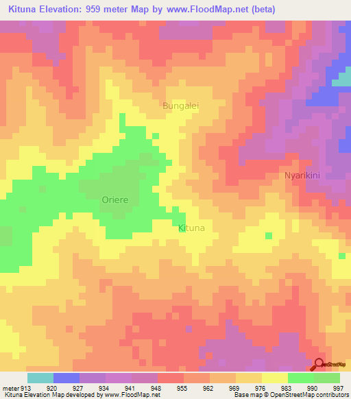 Elevation of Kituna,Uganda Elevation Map, Topography, Contour