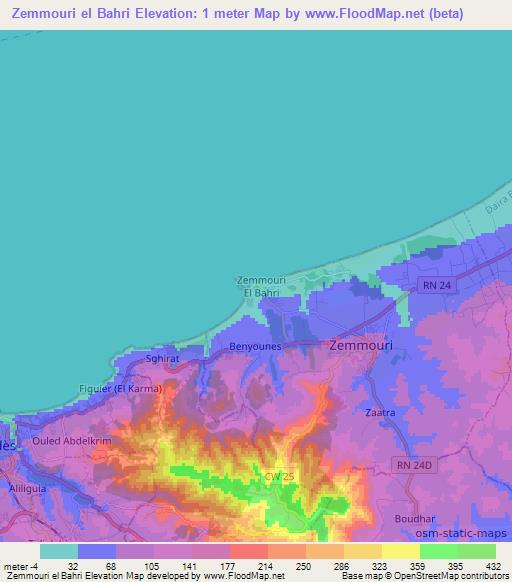 Elevation of Zemmouri el Bahri,Algeria Elevation Map, Topography, Contour