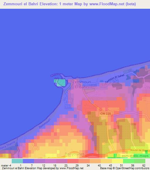 Elevation of Zemmouri el Bahri,Algeria Elevation Map, Topography, Contour
