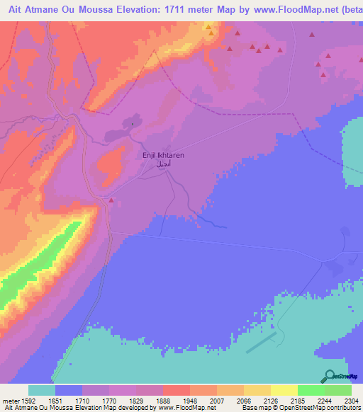 Elevation of Ait Atmane Ou Moussa,Morocco Elevation Map, Topography ...