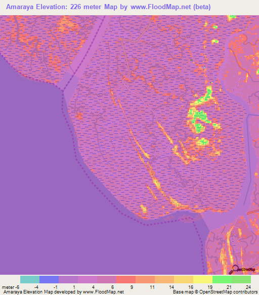 Elevation of Amaraya,Guinea Elevation Map, Topography, Contour