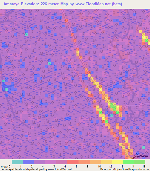 Elevation of Amaraya,Guinea Elevation Map, Topography, Contour