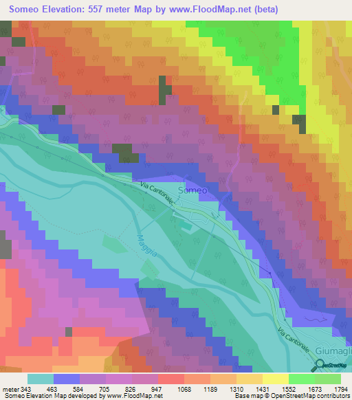 Elevation of Someo,Switzerland Elevation Map, Topography, Contour