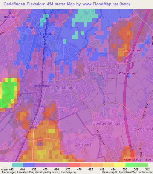 Elevation of Gerlafingen,Switzerland Elevation Map, Topography, Contour