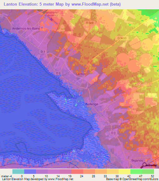 Elevation of Lanton,France Elevation Map, Topography, Contour