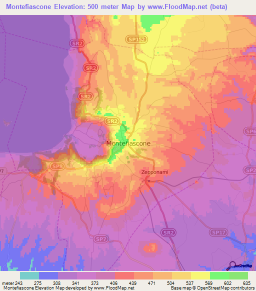 Elevation of Montefiascone,Italy Elevation Map, Topography, Contour