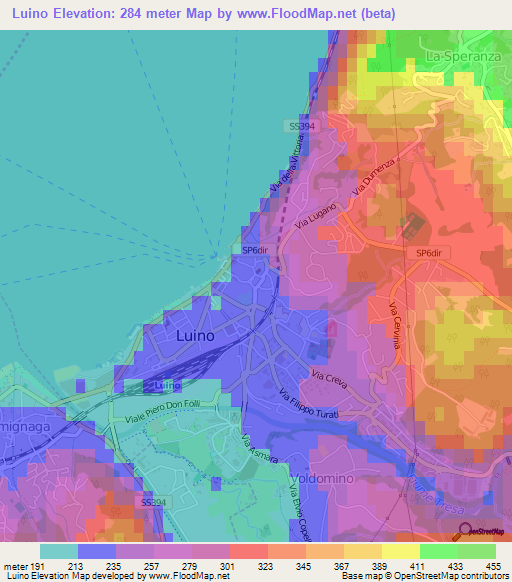 Elevation of Luino,Italy Elevation Map, Topography, Contour