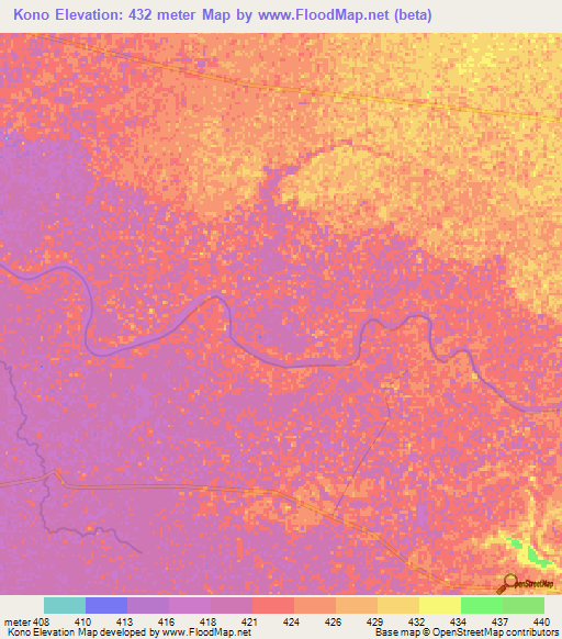 Elevation of Kono,Ethiopia Elevation Map, Topography, Contour