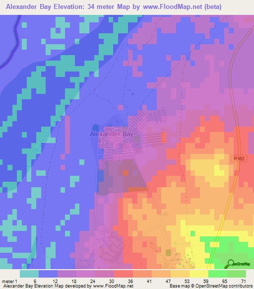 Elevation of Alexander Bay,South Africa Elevation Map, Topography, Contour
