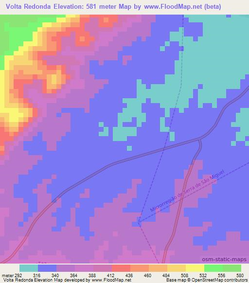 Elevation of Volta Redonda,Brazil Elevation Map, Topography, Contour