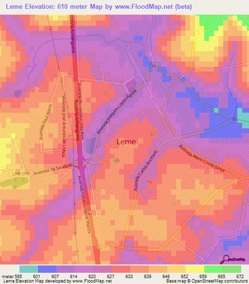 Elevation of Leme,Brazil Elevation Map, Topography, Contour