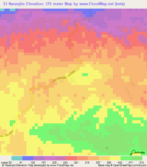 Elevation of El Naranjito,Dominican Republic Elevation Map, Topography ...