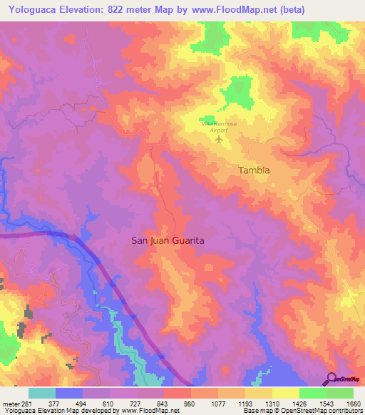 Elevation of Yologuaca,Honduras Elevation Map, Topography, Contour