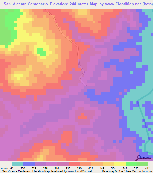 Elevation of San Vicente Centenario,Honduras Elevation Map, Topography ...