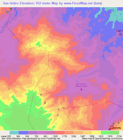 Elevation of San Isidro,Honduras Elevation Map, Topography, Contour