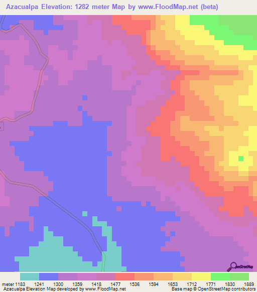 Elevation of Azacualpa,Honduras Elevation Map, Topography, Contour