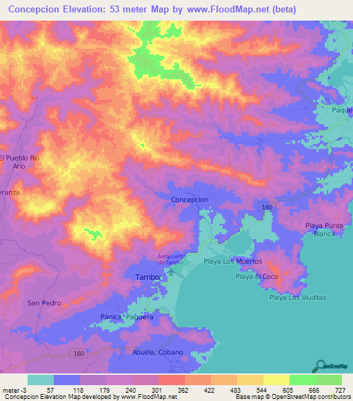Elevation of Concepcion,Costa Rica Elevation Map, Topography, Contour