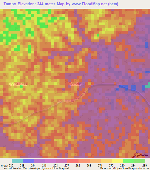 Elevation of Tambo,Ecuador Elevation Map, Topography, Contour