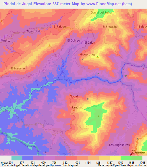 Elevation of Pindal de Jugal,Ecuador Elevation Map, Topography, Contour
