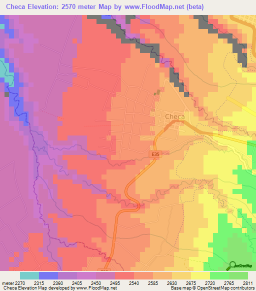 Elevation of Checa,Ecuador Elevation Map, Topography, Contour