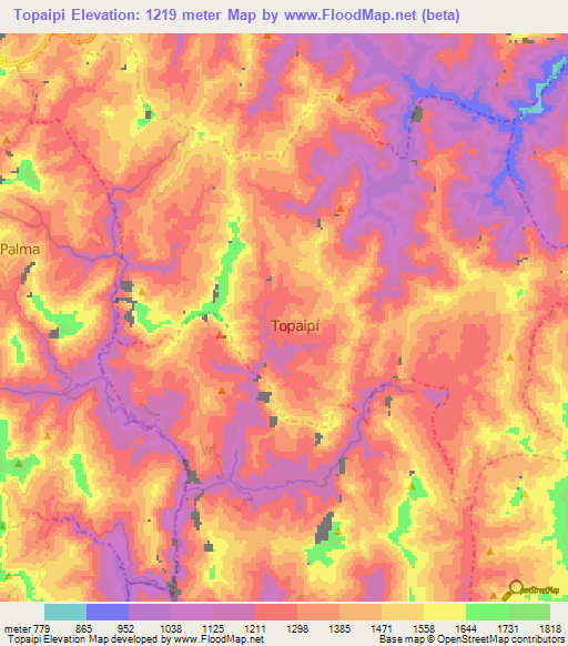 Elevation of Topaipi,Colombia Elevation Map, Topography, Contour