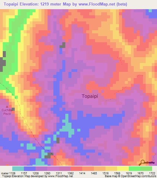 Elevation of Topaipi,Colombia Elevation Map, Topography, Contour