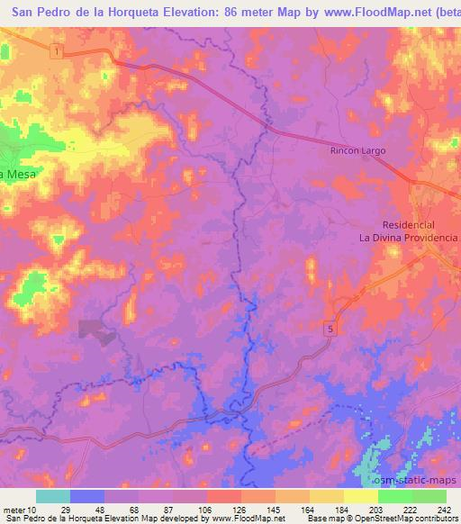 Elevation of San Pedro de la Horqueta,Panama Elevation Map, Topography ...