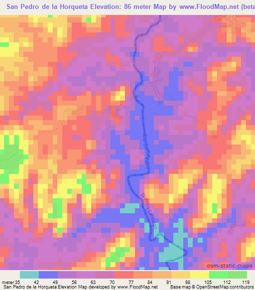 Elevation of San Pedro de la Horqueta,Panama Elevation Map, Topography ...